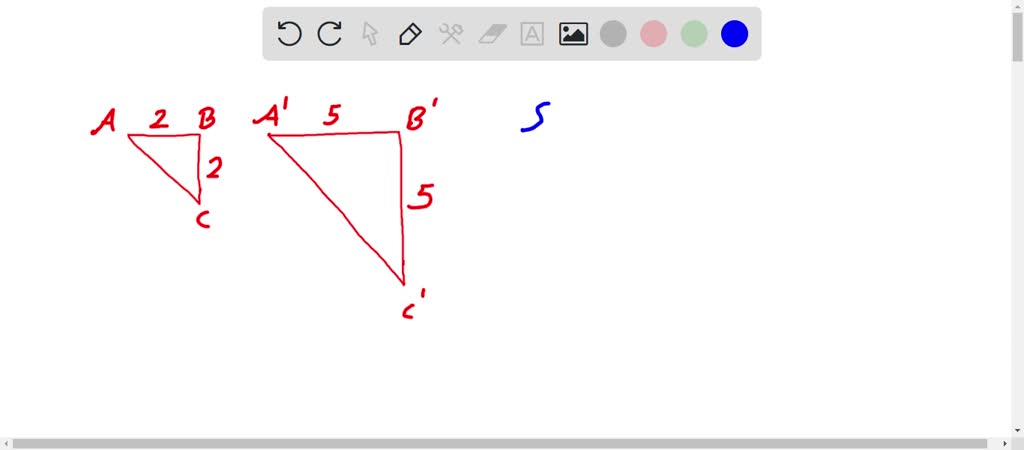 SOLVED: The triangle E'F"G' is a dilation of the triangle EFG. What is ...