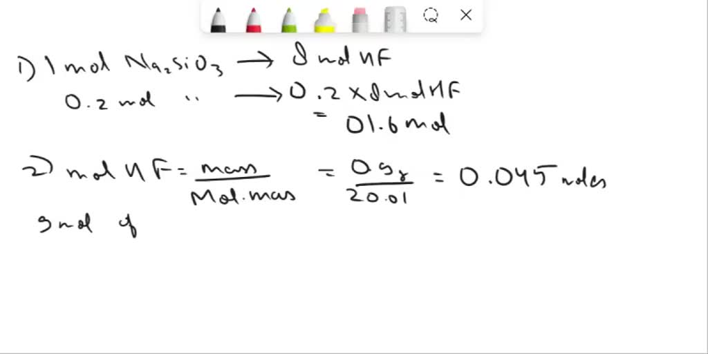 SOLVED: Hydrofluoric acid, HF(aq), cannot be stored in glass bottles because compounds called ...