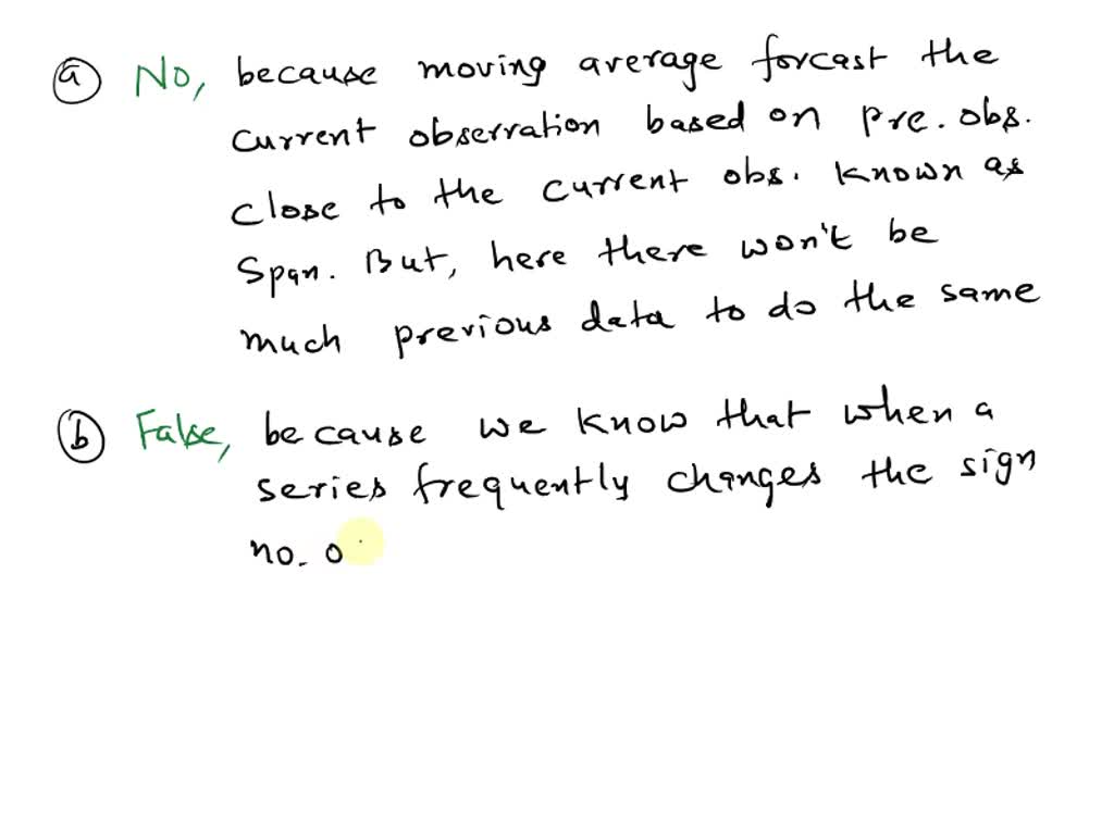 A Suppose That Monthly Data On Some Time Series Variables Exhibits