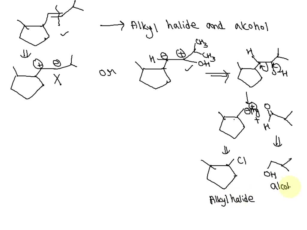 SOLVED: 3. Synthesis: Starting with the alkyl halide shown below ...