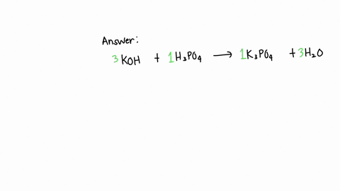 the balanced chemical equation for the reaction between potassium ...