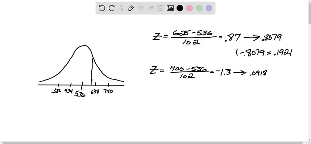 SOLVED: The mean SAT Evidence-Based Reading and Writing (ERW) score is ... SOLVED: The mean SAT Evidence-Based Reading and Writing (ERW) score is ...