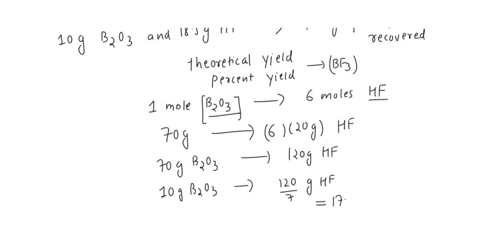 SOLVED: Boron trifluoride, BF3, used as a catalyst in organic synthesis ...