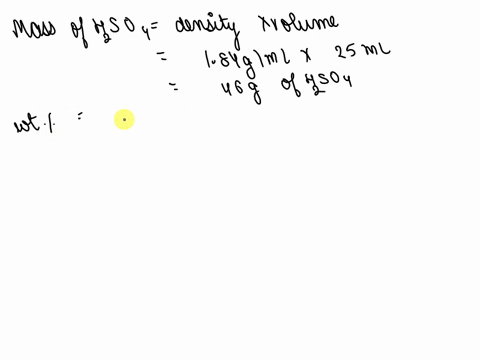 An ethanolic solution of sulfuric acid 20 ml 10 containsa 18...