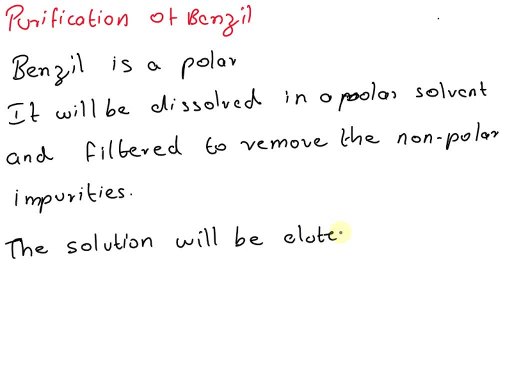 SOLVED: 2. Suppose you prepared benzil from benzoin, describe in few ...