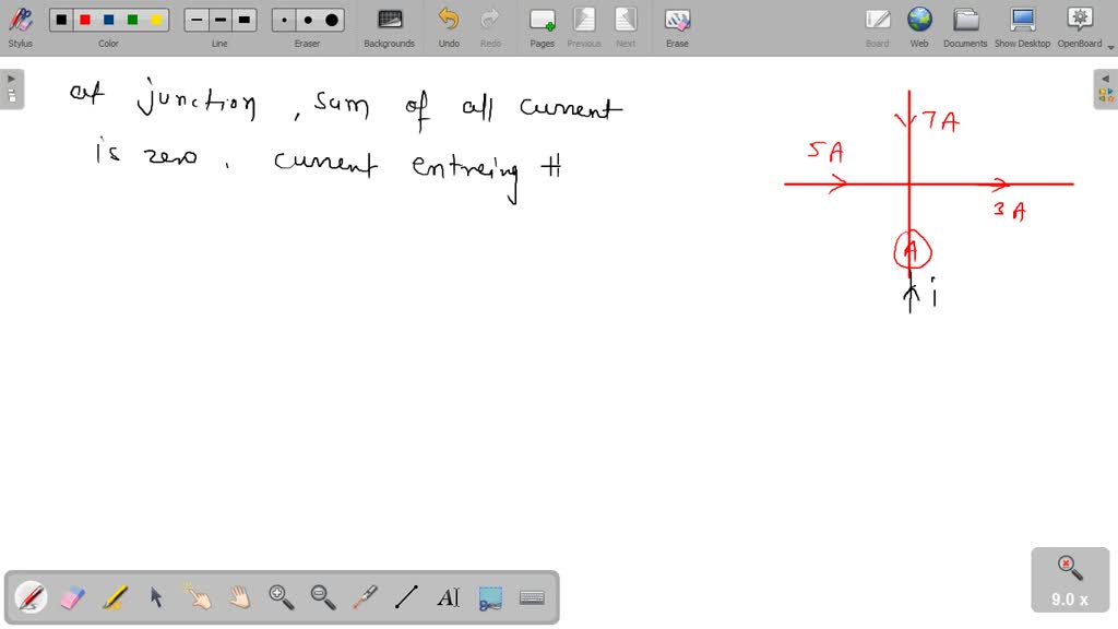 SOLVED: The diagram below shows currents in a segment of an electric ...