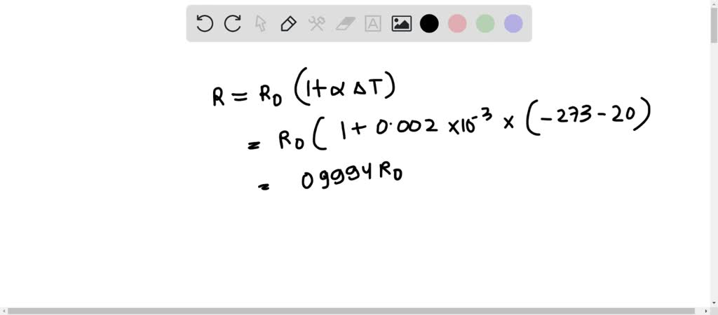 SOLVED: Assuming a constant temperature coefficient of resistivity ...