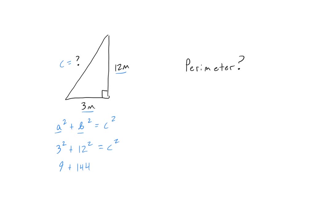 SOLVED: A garden is shaped like a right-angled triangle. Work out the perimeter of the garden ...