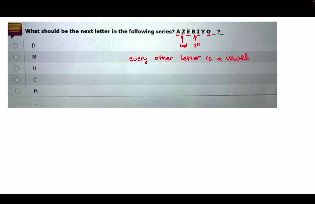 SOLVED: If the first 10 letters of the alphabet series are written in ...