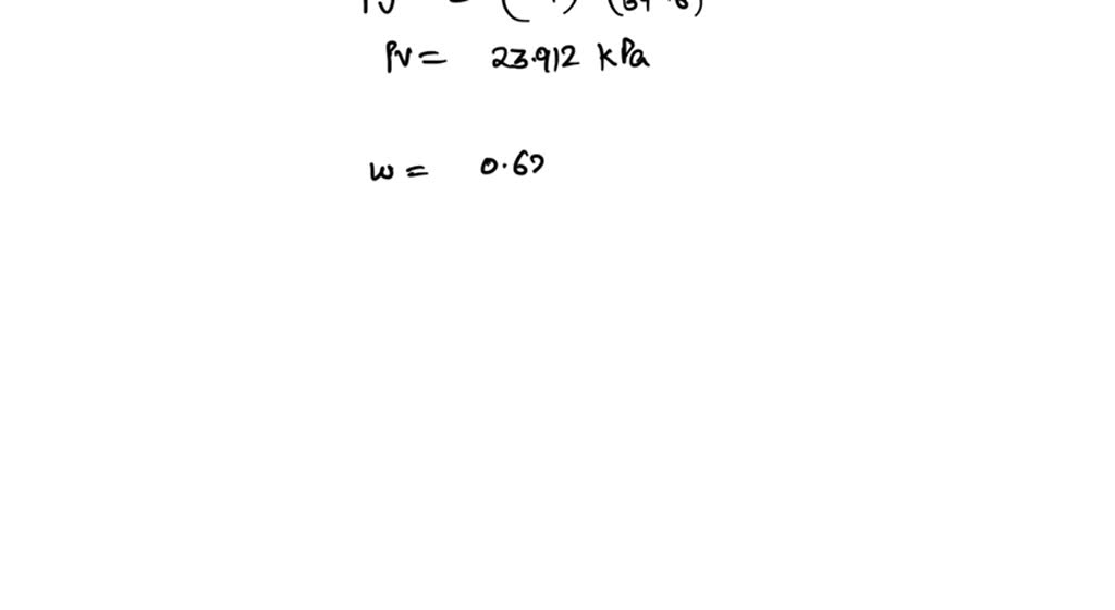 SOLVED: absolute humidity at atmospheric pressure at 27 °C is 0.015 kg ...
