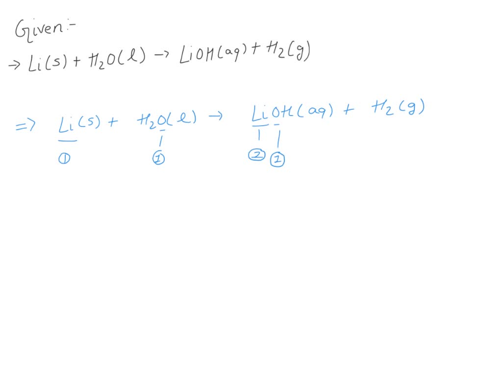 SOLVED: What is the coefficient for water after balancing the following ...