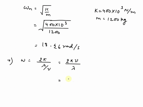 3. (25) A car and its suspension system are idealized as a damped ...
