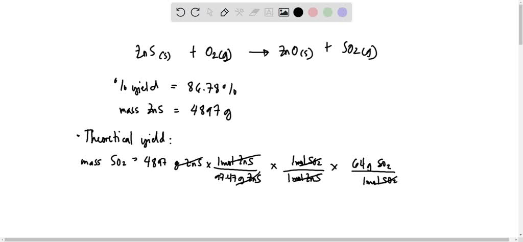 SOLVED: Huge quantities of sulfur dioxide are produced from zinc ...