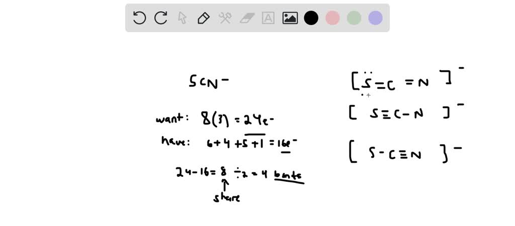 SOLVED: Consider the three possible structures of the thiocyanate ion (SCN): Structure A: E-s ...
