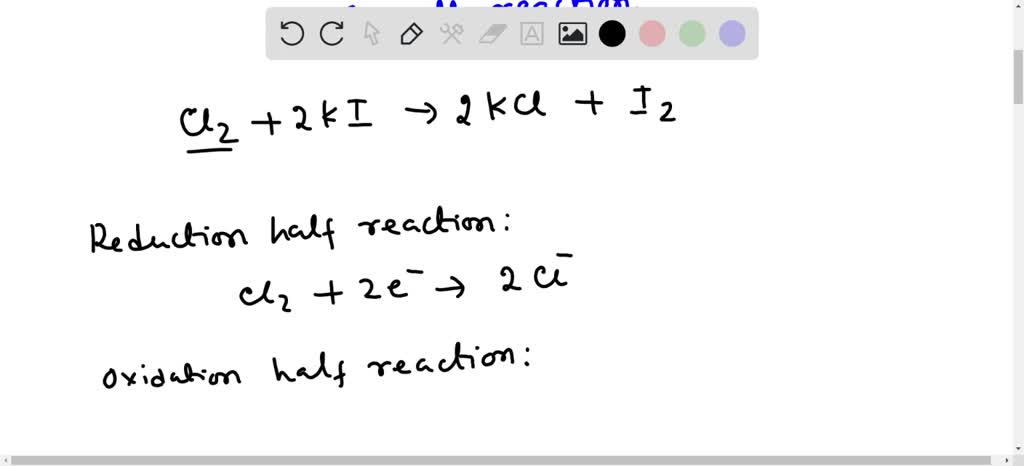 SOLVED: Write out the reduction half-reaction, the oxidation half ...