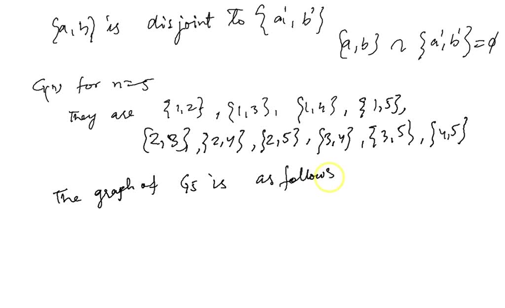 Solved Exercise 3 Let 5 Be An Integer Consider The Graph Whose Vertices Are The Sets 6