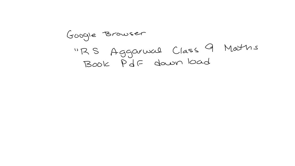 Class 9 Maths RS Aggarwal Book PDF - How to Download? Send Link.