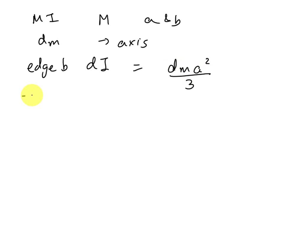 SOLVED: 4. Calculate the moment of inertia of the rectangular plate ...