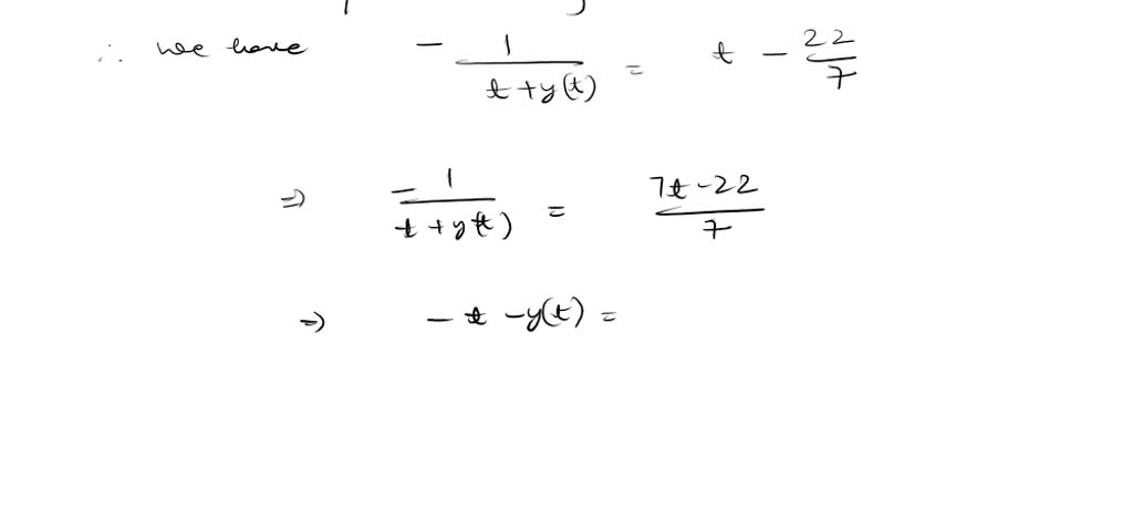 SOLVED: point) Sometimes a change of variable can be used to convert a differential equation y ...