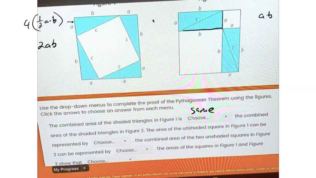SOLVED: Use the drop-down menus to complete the proof of the ...