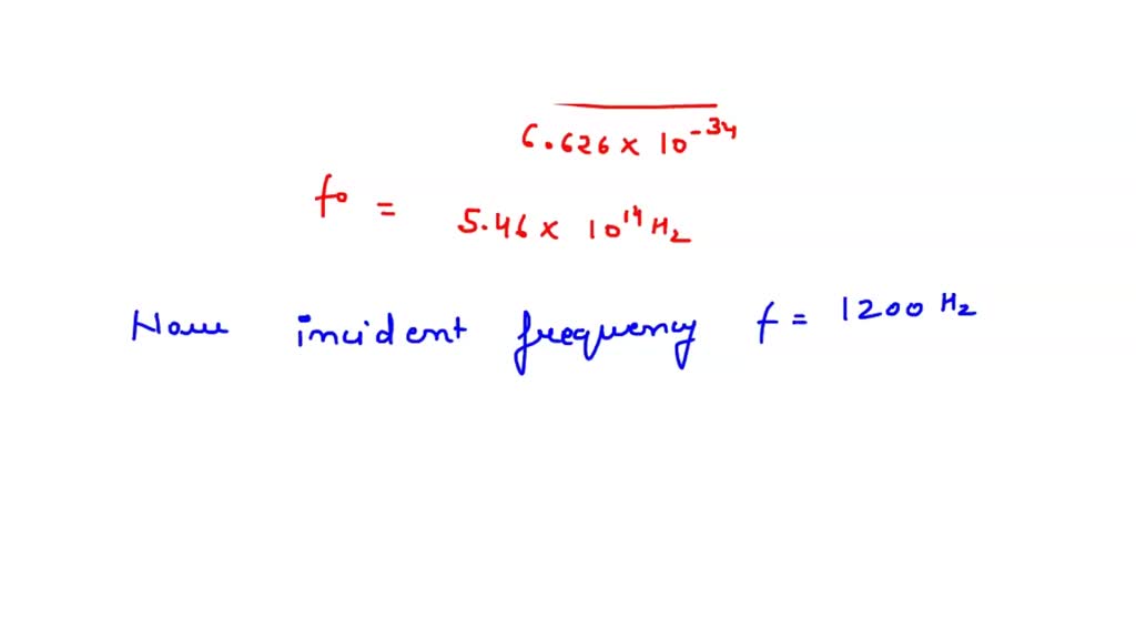 The work function of potassium is 2.26 eV. What is the threshold ...