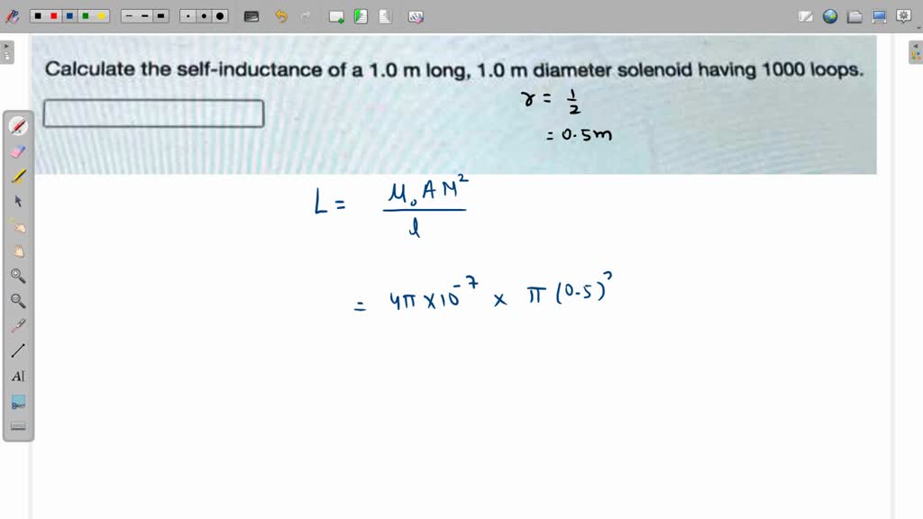SOLVED: Calculate the self-inductance of a 10 cm long, 4 cm diameter ... SOLVED: Calculate the self-inductance of a 10 cm long, 4 cm diameter ...