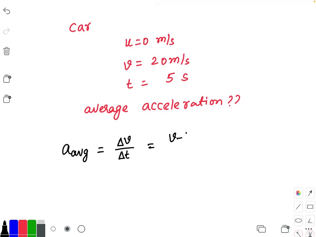 Solved A Car Starts From Rest And Reaches 20 M S In 5 Seconds The