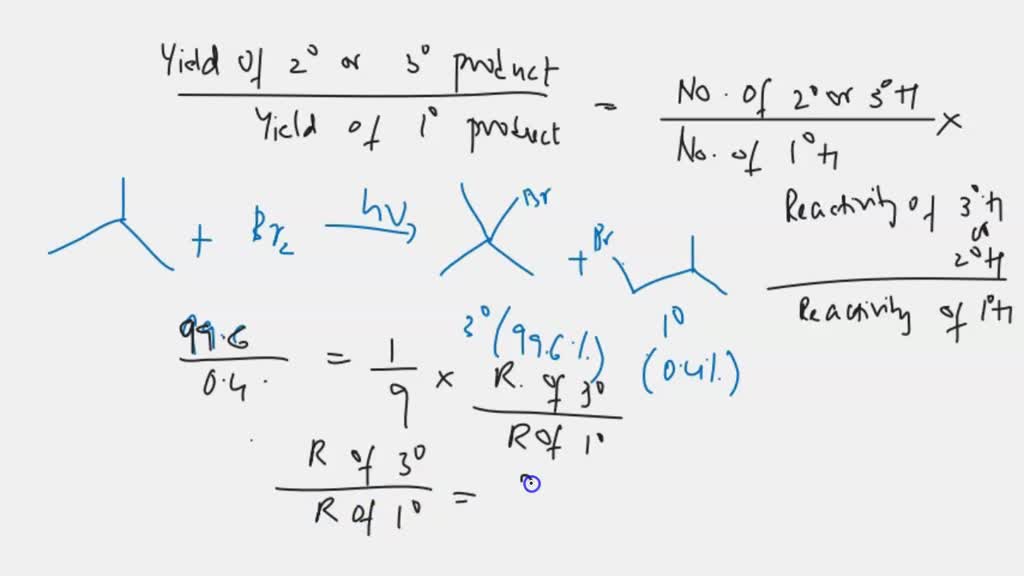 SOLVED: For each of the three radical halogenation reactions shown ...
