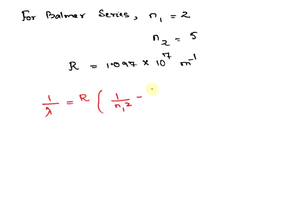 SOLVED: Using the Rydberg formula, find the wavelength of the line in ...