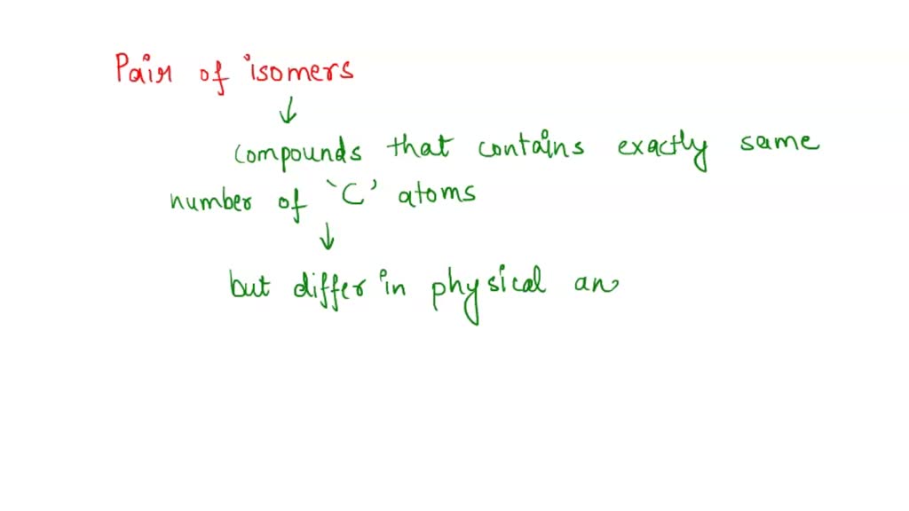 SOLVED: Which of the following pairs of formulas represent isomers? CH3 CH3 CH2 - CH and CH CH2 ...