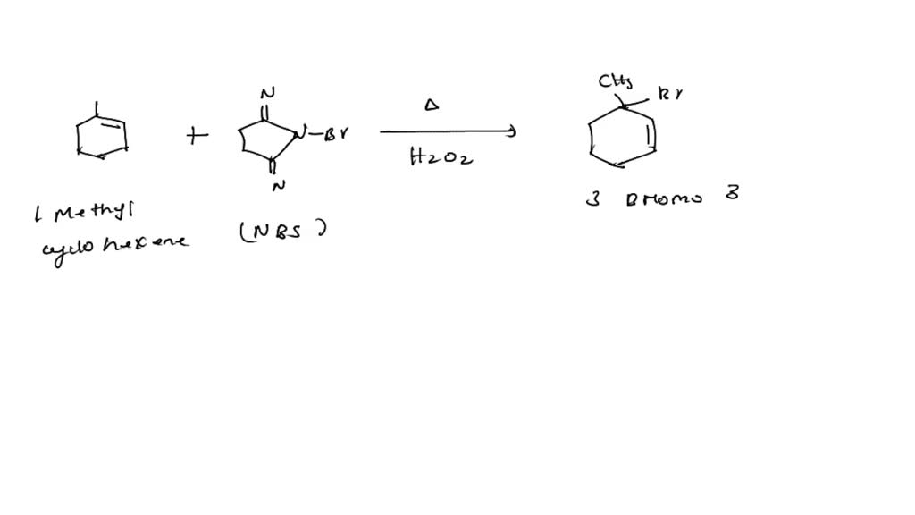 SOLVED: Part A Draw the major product(s) of the reaction of 1-methylcyclohexene with NBS ...