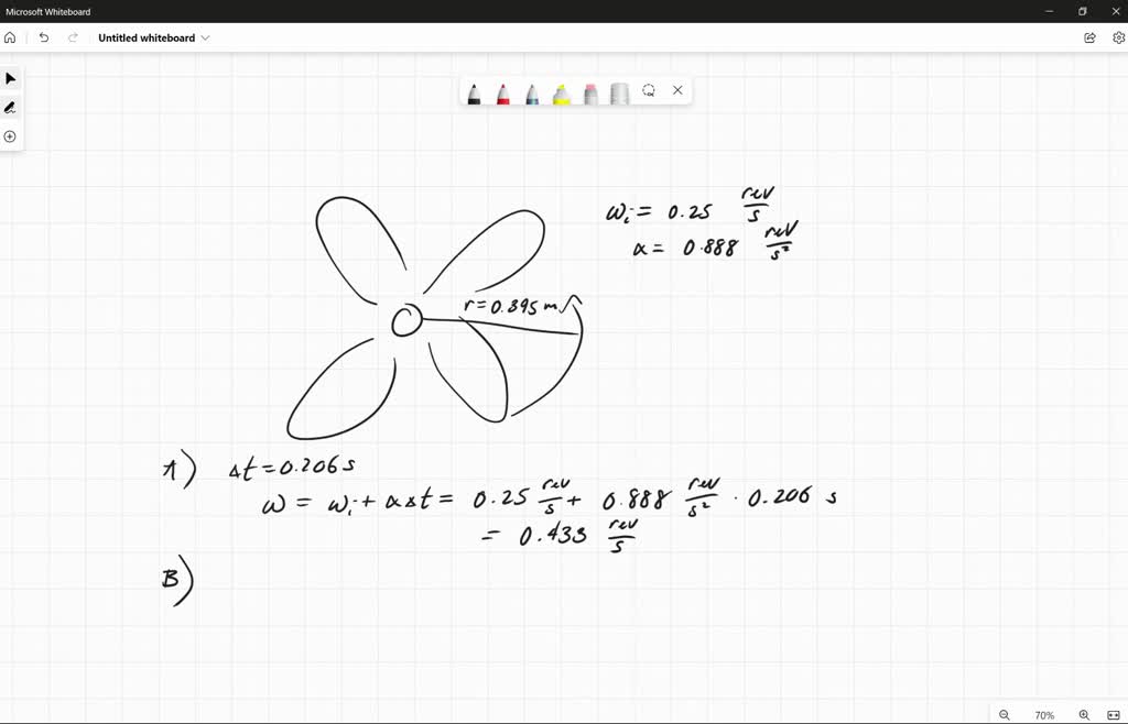 SOLVED: An electric ceiling fan is rotating about a fixed axis with aninitial angular velocity ...