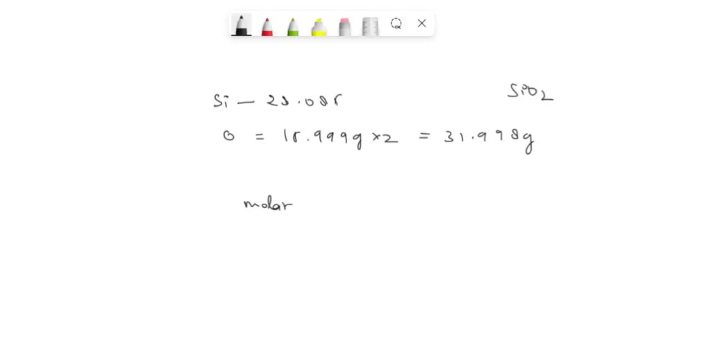 SOLVED: Complete the table below for calculating the molar mass of the ...