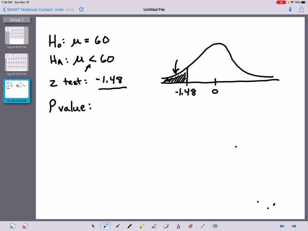 Calculate the P-Value for the following hypothesis test for the ...