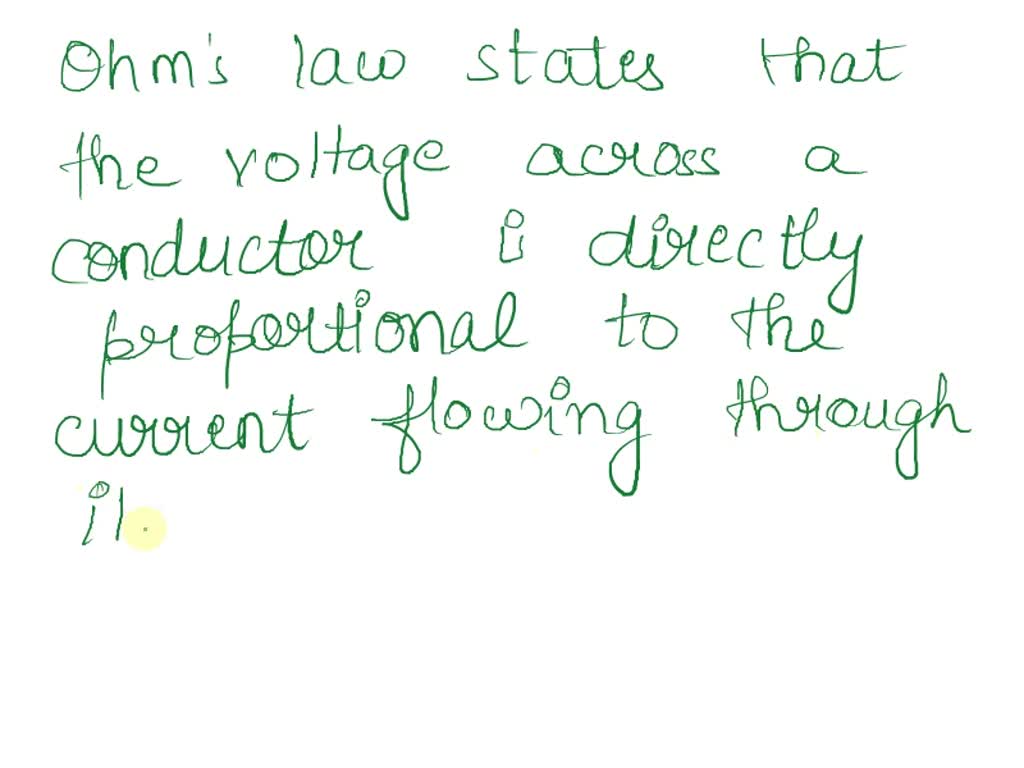 SOLVED: For Ohm's law: What are the two formulas used to describe Power ...