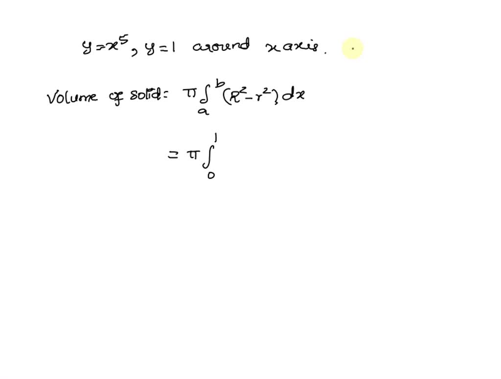 SOLVED: find the volume of the solid obtained by rotating the region in ...