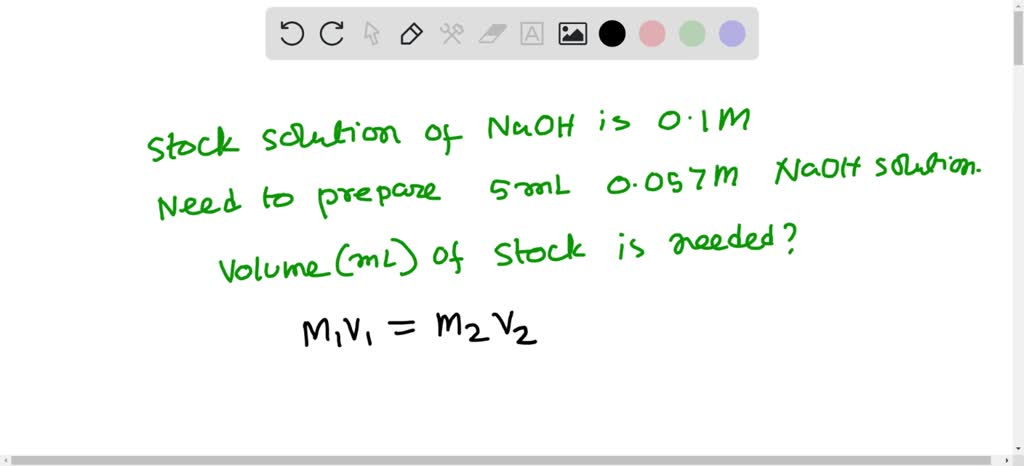 SOLVED: Anstde solution. Suppose you have a How many mL of 4M NaOH ...