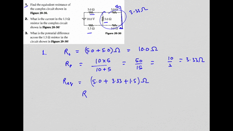 1. Find the equivalent resistance of the complex circuit...