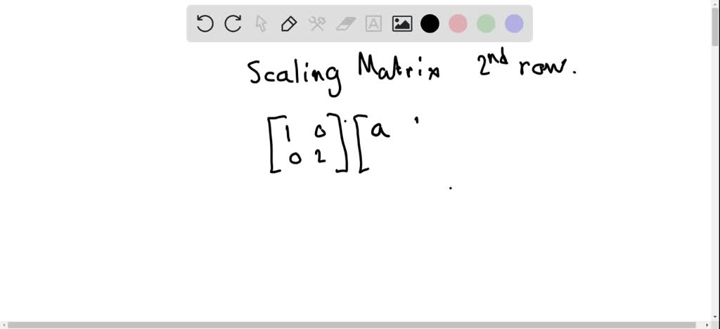 SOLVED: Let A denote the matrix After performing one elementary row ...