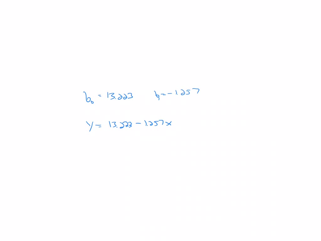SOLVED: Consider the following data values for variables x and y : x y ... SOLVED: Consider the following data values for variables x and y : x y ...