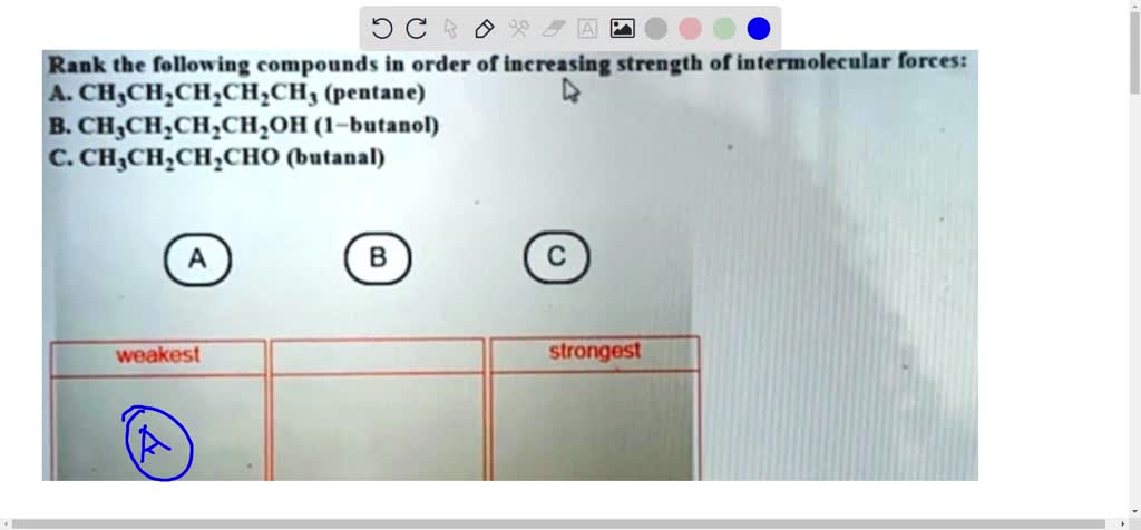 SOLVED: Rank the following compounds in order of increasing strength of ...