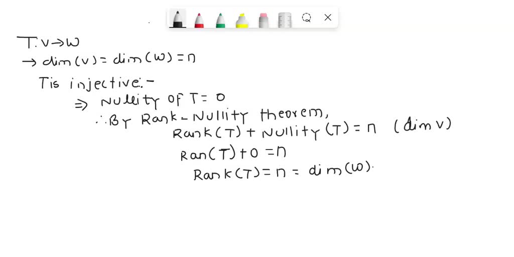 SOLVED: Texts: Let S: V → W and T: U → V be linear transformations. (a) Prove that if S T is ...