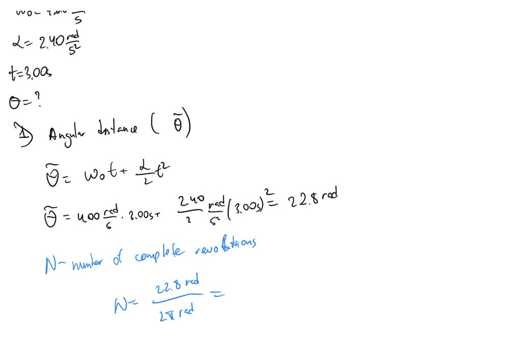 Solved In This Example We Will Apply The Equations For Constant Angular Acceleration To The 