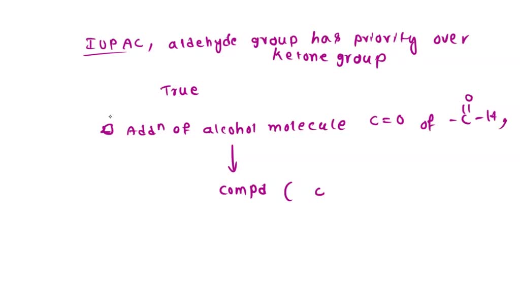 SOLVED: Statements: (1) In the IUPAC nomenclature system, an aldehyde ...