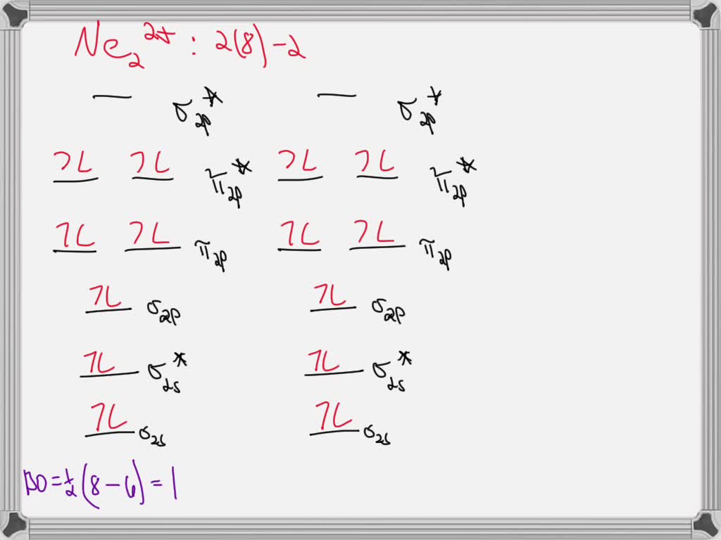 SOLVED: Draw the MO diagrams and calculate the bond orders for these ...
