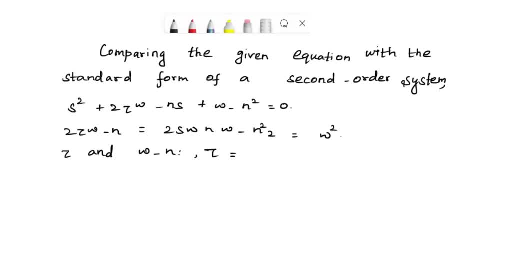 SOLVED: Hints: 1. Analyze the characteristic equation. 2. Use ILT. 1. Calculate the damped ...