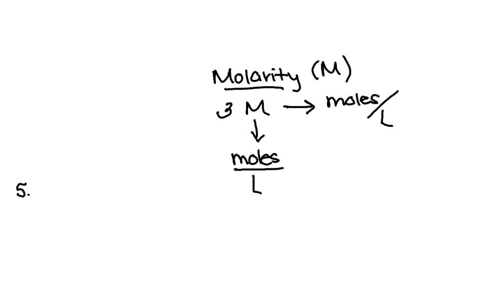 SOLVED: a 3 M solution has how many moles per L