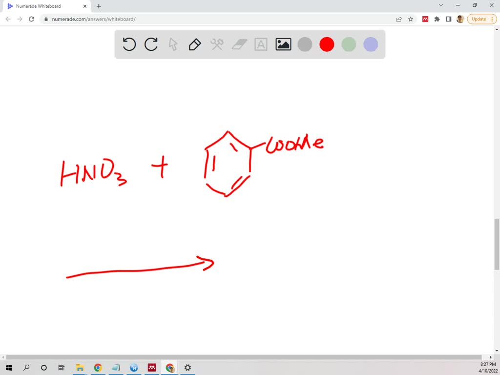 Solved Reaction Equation The Equation For The Nitration Of Methyl
