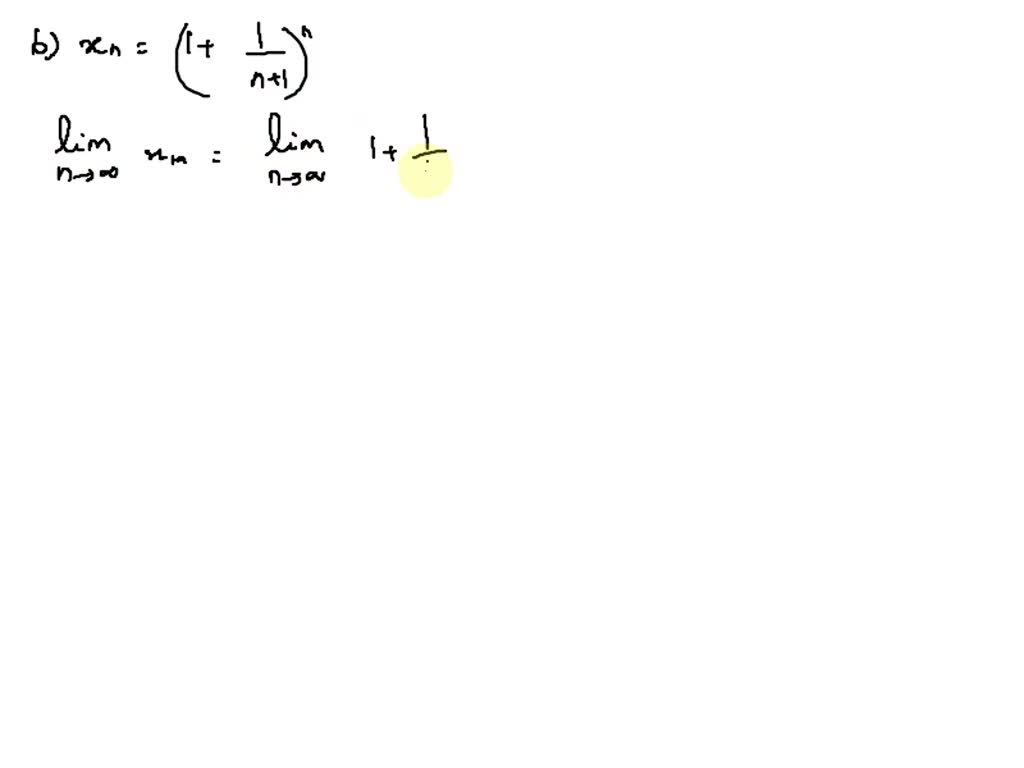 SOLVED: Find the set of subsequential limits of the sequence (sn) with Sn = (2 + ( 1)")".