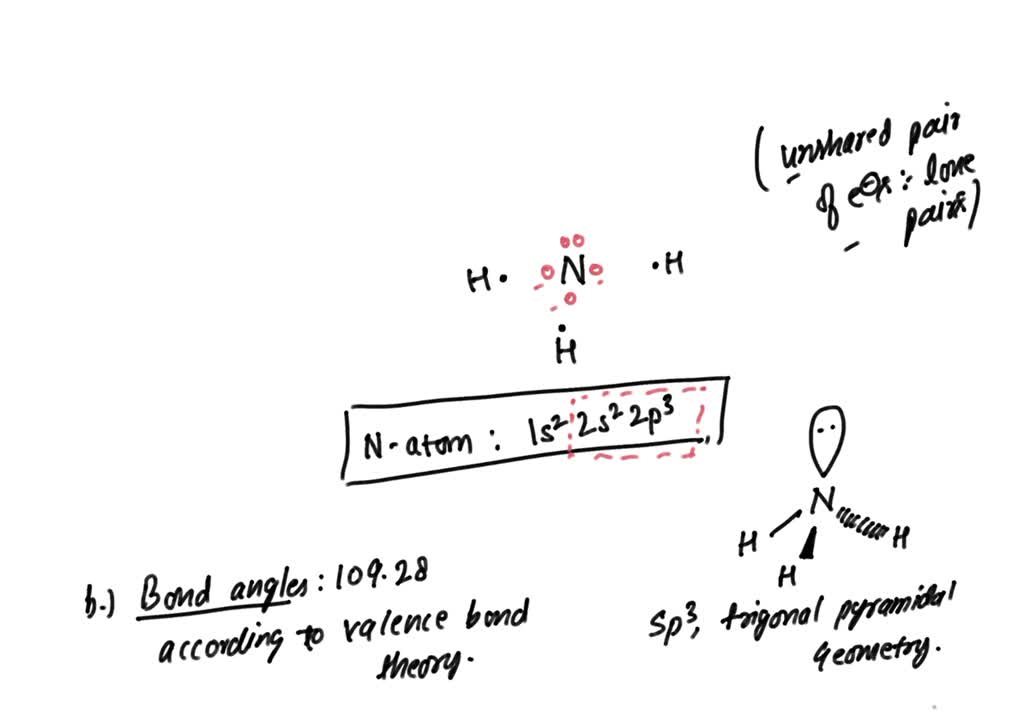 SOLVED: Imagine describing the bonding in ammonia as arising from the ...